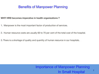 Importance of manpower planning in Hospitals | PDF