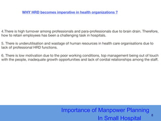 Importance of manpower planning in Hospitals | PDF