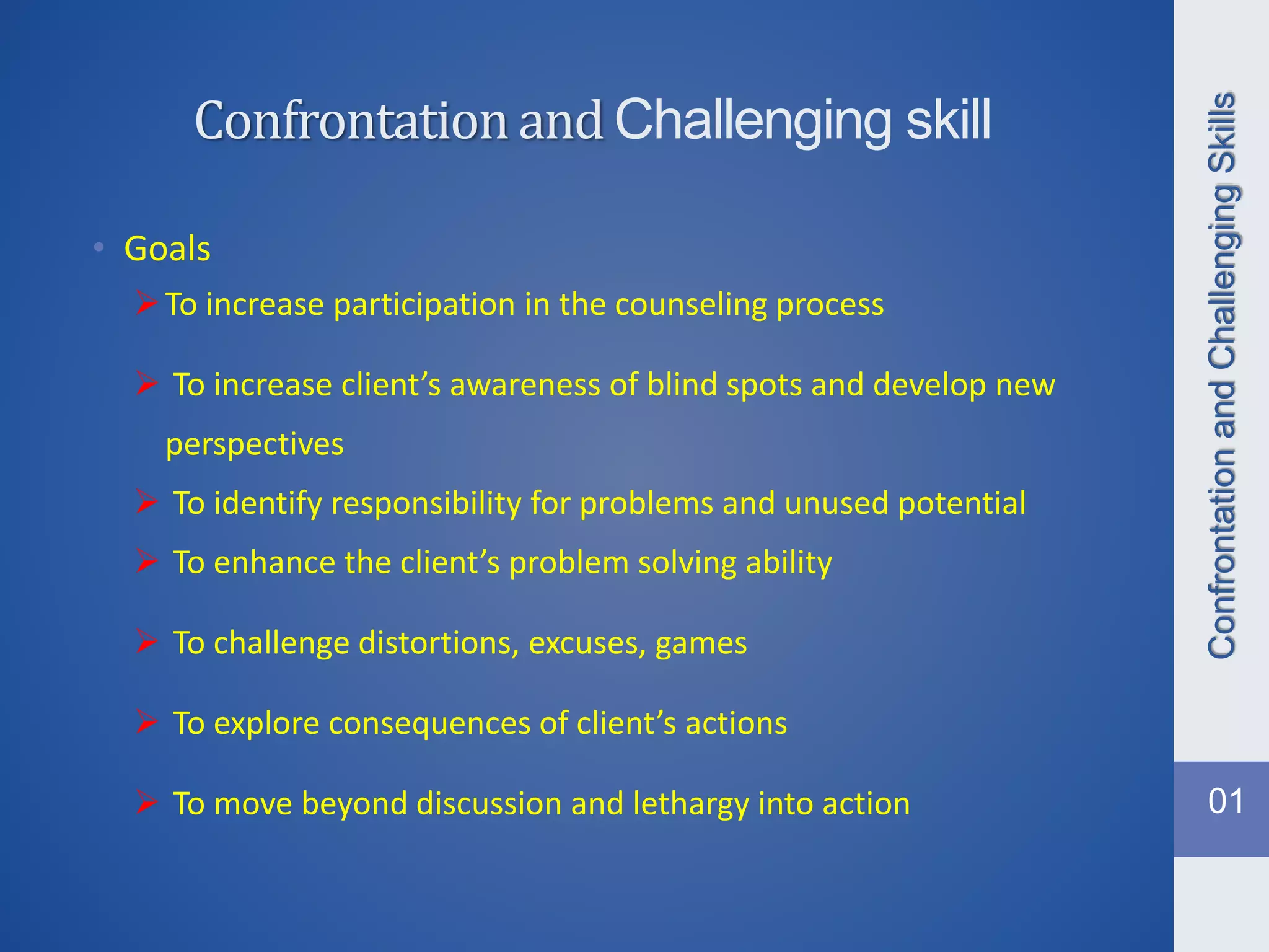 Confrontation and challenging skills | PPT