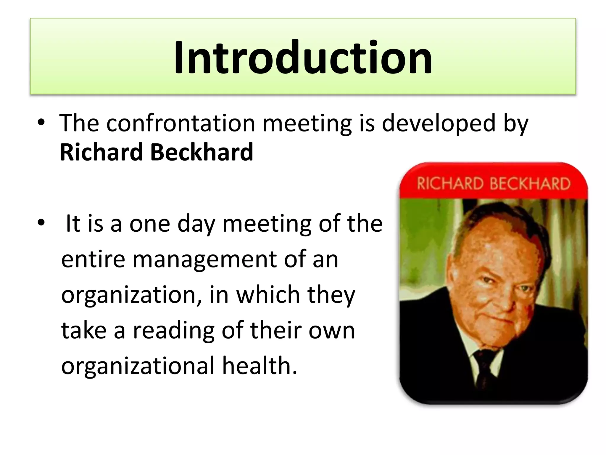 Confrontation meeting | PPTX