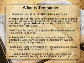 Confronting and overcoming temptations | PPT
