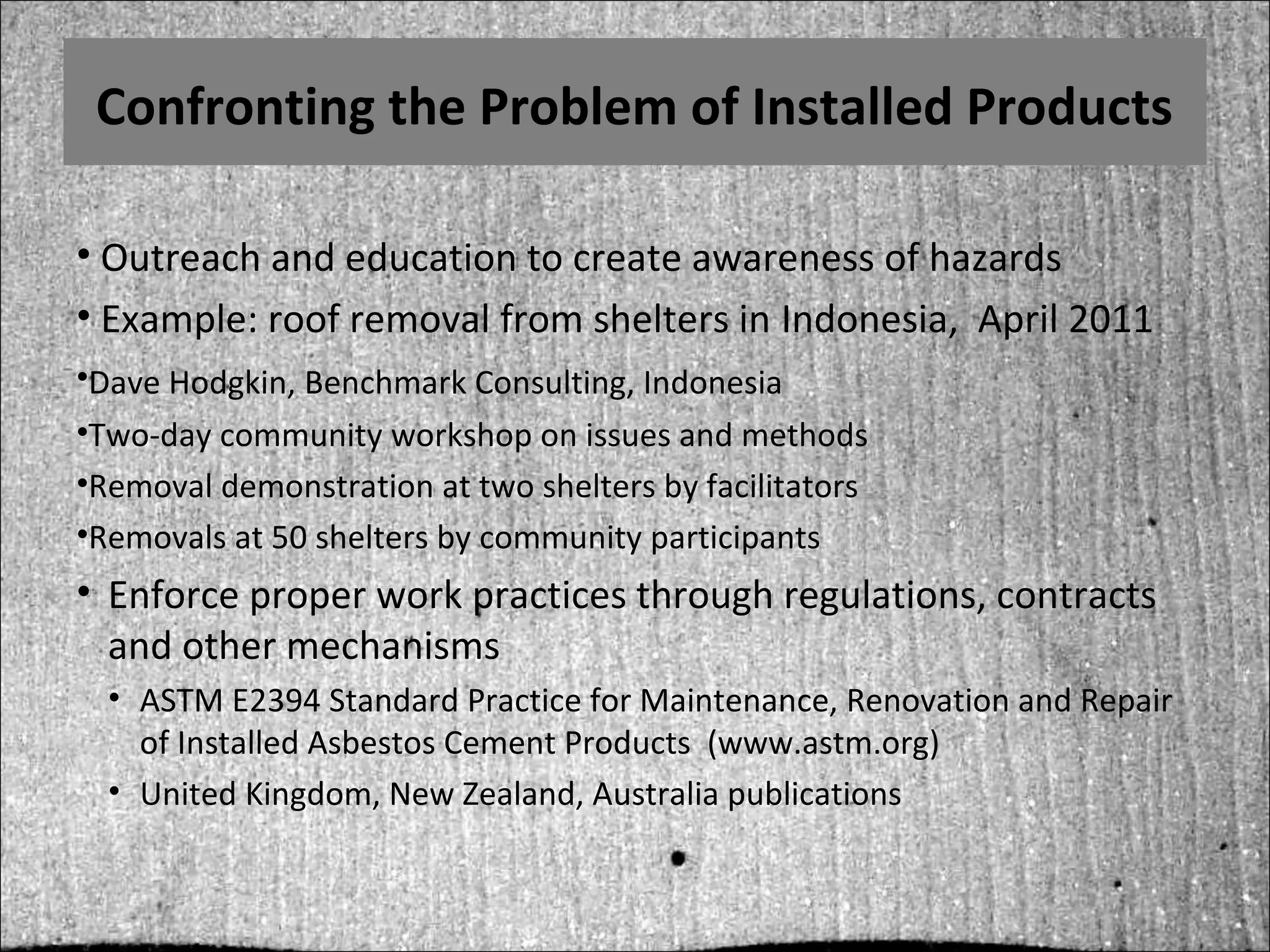 Confronting asbestoscementindustry(1) | PPT