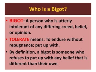 Confronting bigotry PPT
