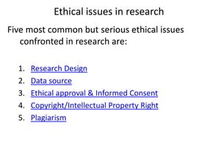 Confronting ethical issues in research for avoiding plagiarism | PDF