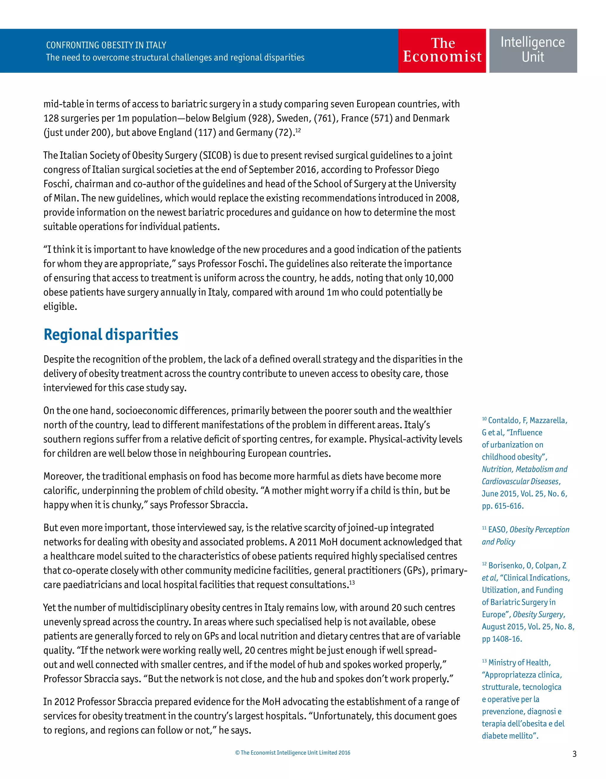 Confronting obesity in Italy | PDF