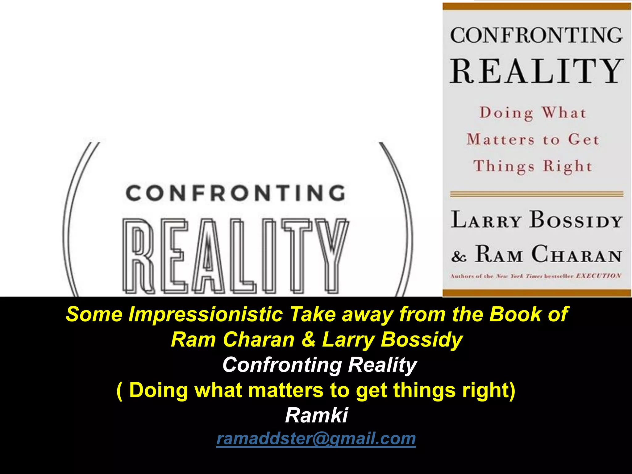 Confronting reality | PPT