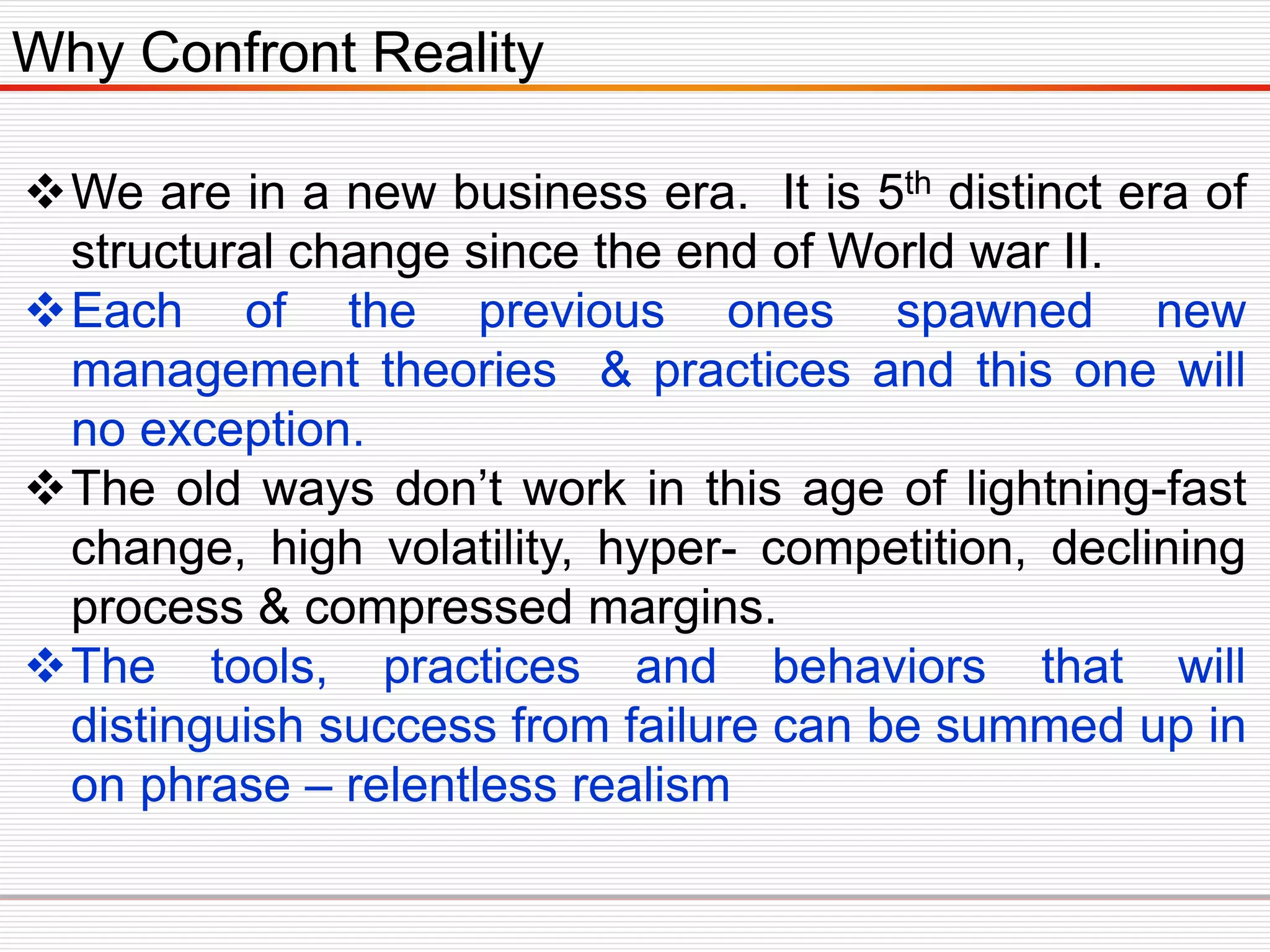 Confronting reality | PPT
