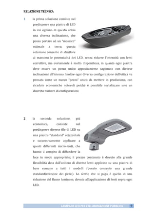 Confronto led lampada vapori di sodio per illuminazione pubblica | PDF
