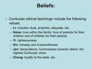 Confucianism Teachings