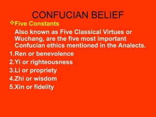 Confucianism for Grade 12 1st semester IWRBS | PPT