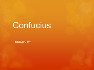 Confucius Biography | PPTX