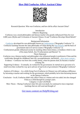 Confucius Essay | PDF