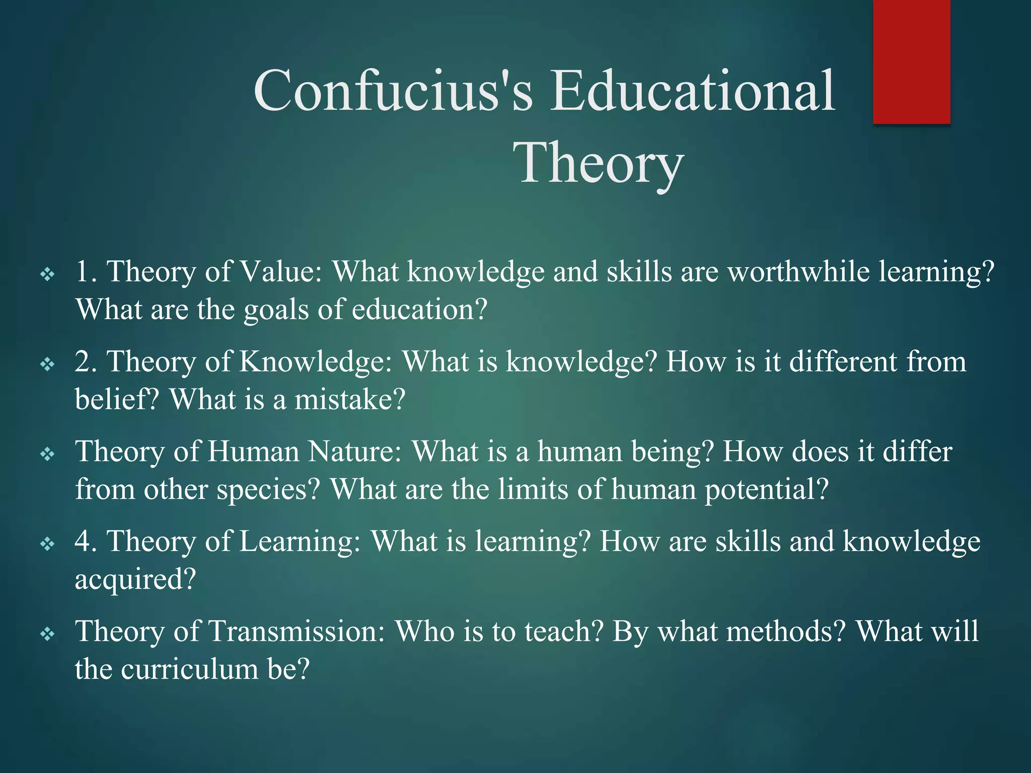 Confucius his contributions to education | PPTX