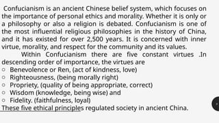 Confucius and his teachings, its implications on social work | PPTX
