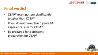 Confused between ccba and cbap | PPT