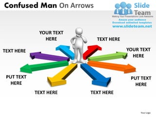 Confused man on arrows powerpoint presentation slides ppt templates | PDF