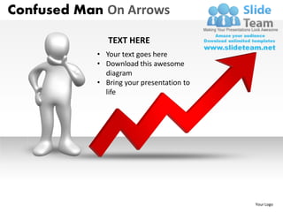 Confused man on arrows powerpoint presentation slides ppt templates | PDF