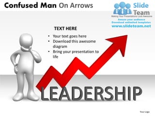 Confused man on arrows powerpoint presentation slides ppt templates | PDF