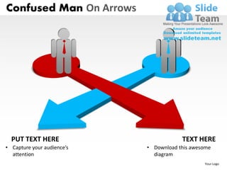 Confused man on arrows powerpoint presentation slides ppt templates | PDF