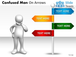 Confused man on arrows powerpoint presentation slides ppt templates | PDF