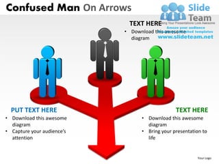 Confused man on arrows powerpoint presentation slides ppt templates | PDF