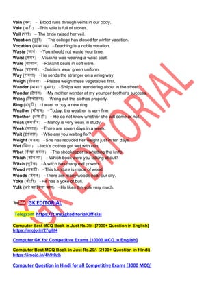 Common Confused Words in English Language | PDF