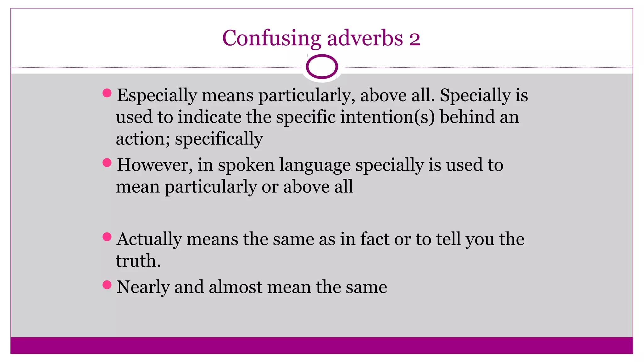 Confusing adverbs | PPT