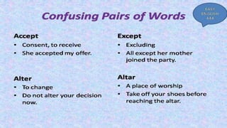 Confusing pair of words | PPT