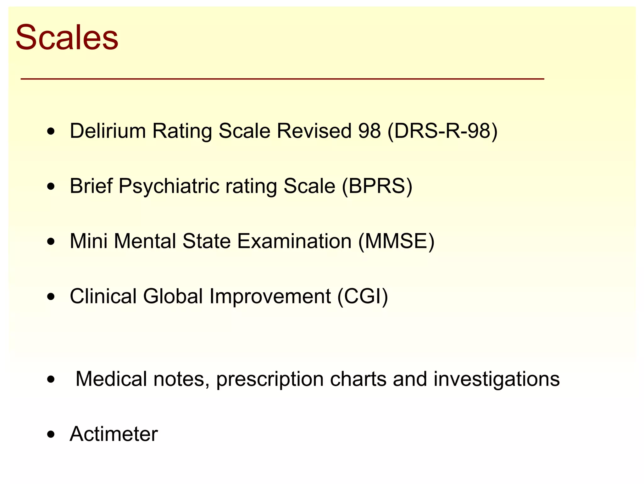 Overview of Confusion & Delirium for Clinicians (July 2007) | PDF