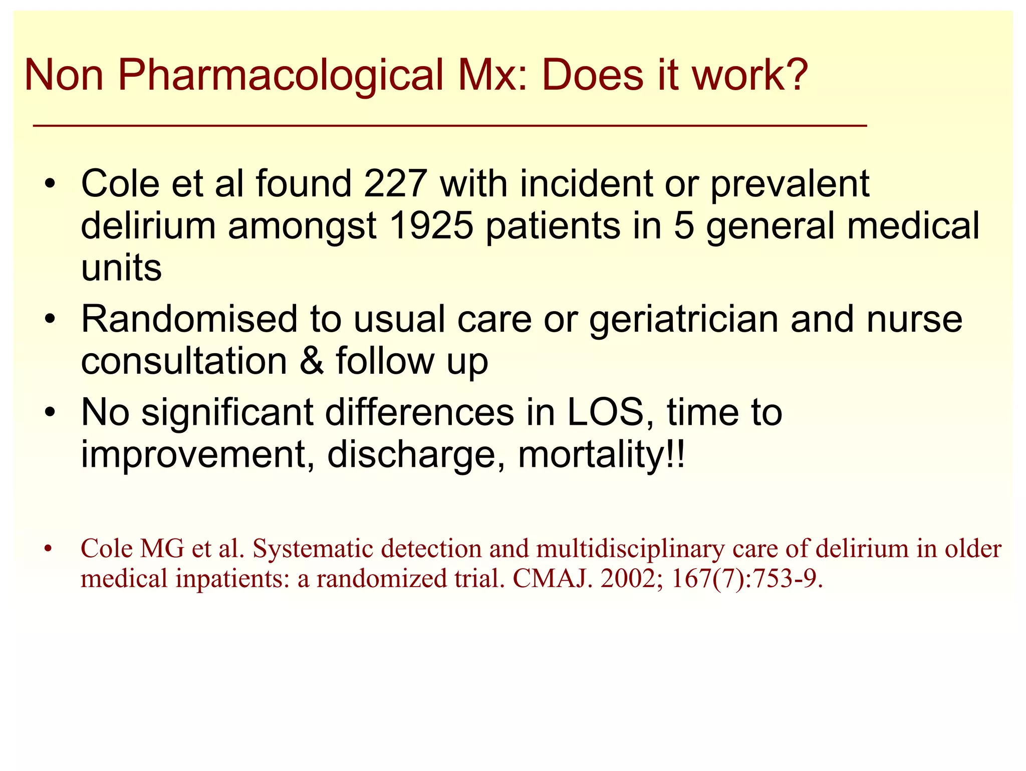 Overview of Confusion & Delirium for Clinicians (July 2007) | PDF