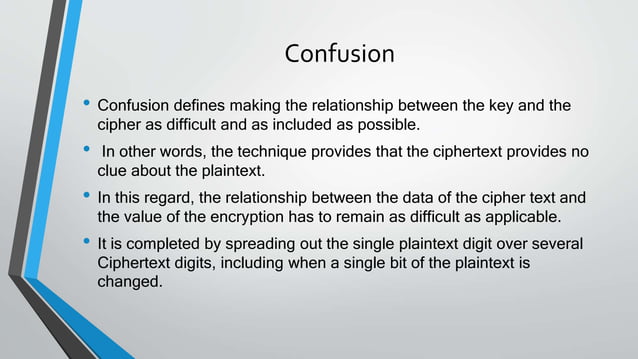 Confusion and Diffusion.pptx | Programming Languages | Computing