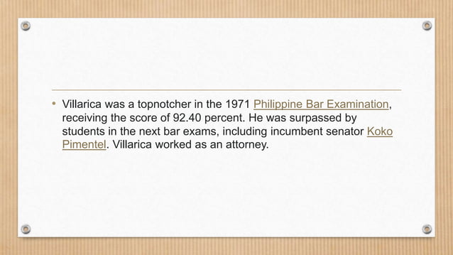 Cong. Henry Villarica.pptx | Elections | Politics