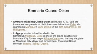 Cong. Emmarie Dizon.pptx | Elections | Politics