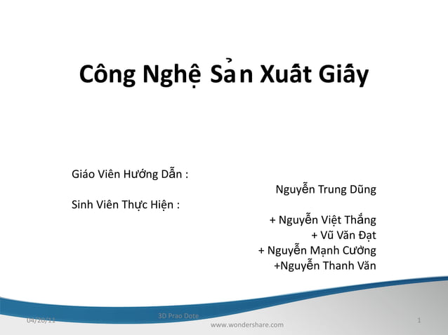 Cong nghe-san-xuat-giay ppt | PPT