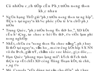 Cong tac phat trien nong thon | PPT