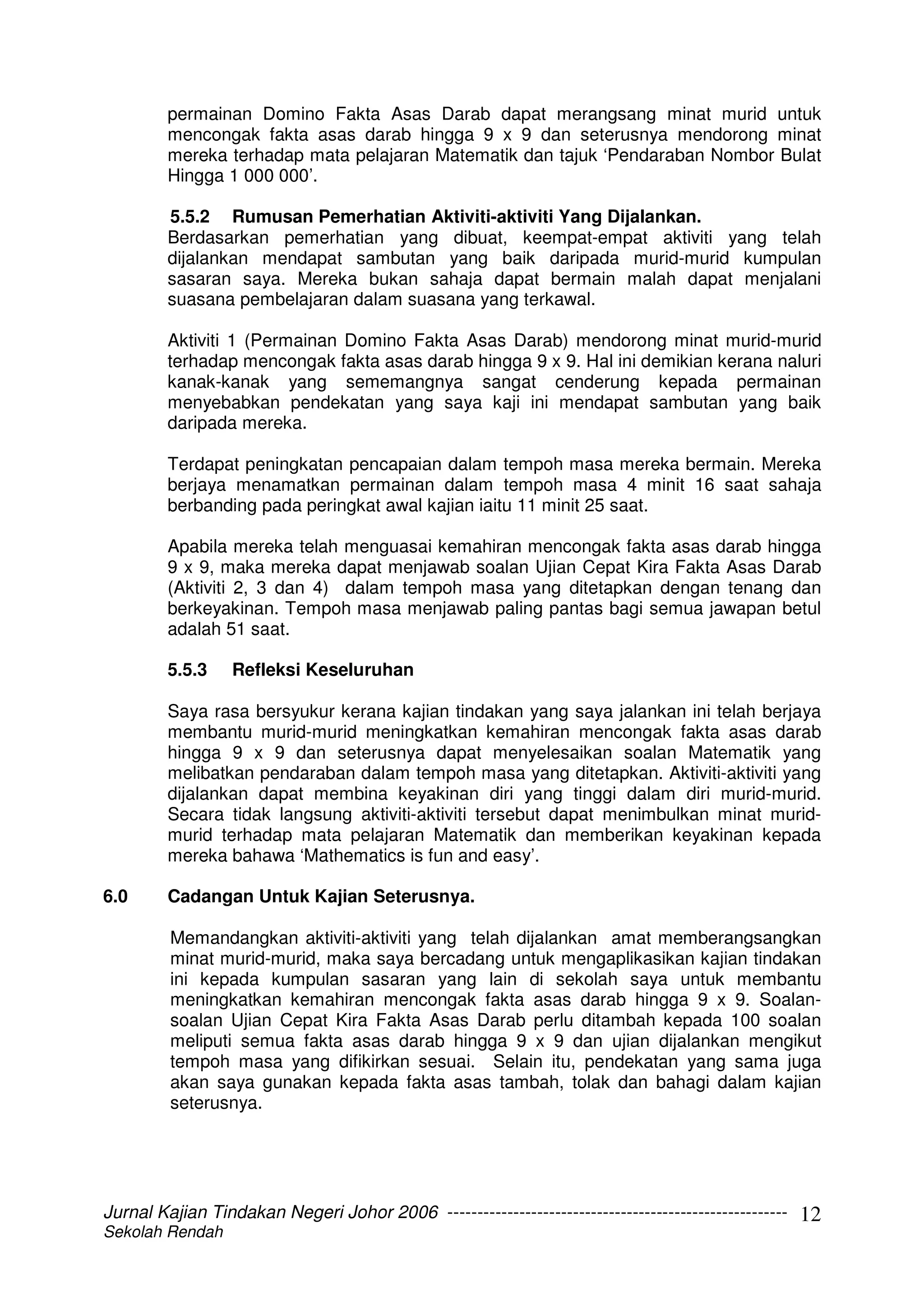 Meningkatkan Kemahiran Fakta Asas Darab | PDF