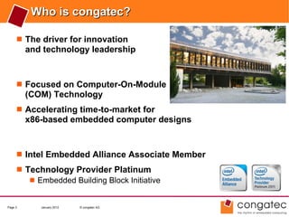 Congatec_Global Vendor for Innovative Embedded Solutions_Istanbul | PPT
