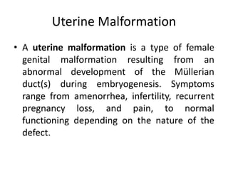 Congenital disorders of female reproductive tract | PPTX | Pregnancy ...