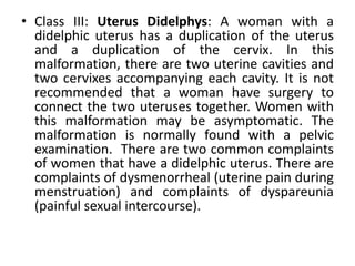 Congenital disorders of female reproductive tract | PPTX