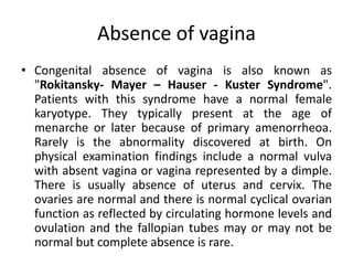 Congenital disorders of female reproductive tract | PPTX | Pregnancy ...