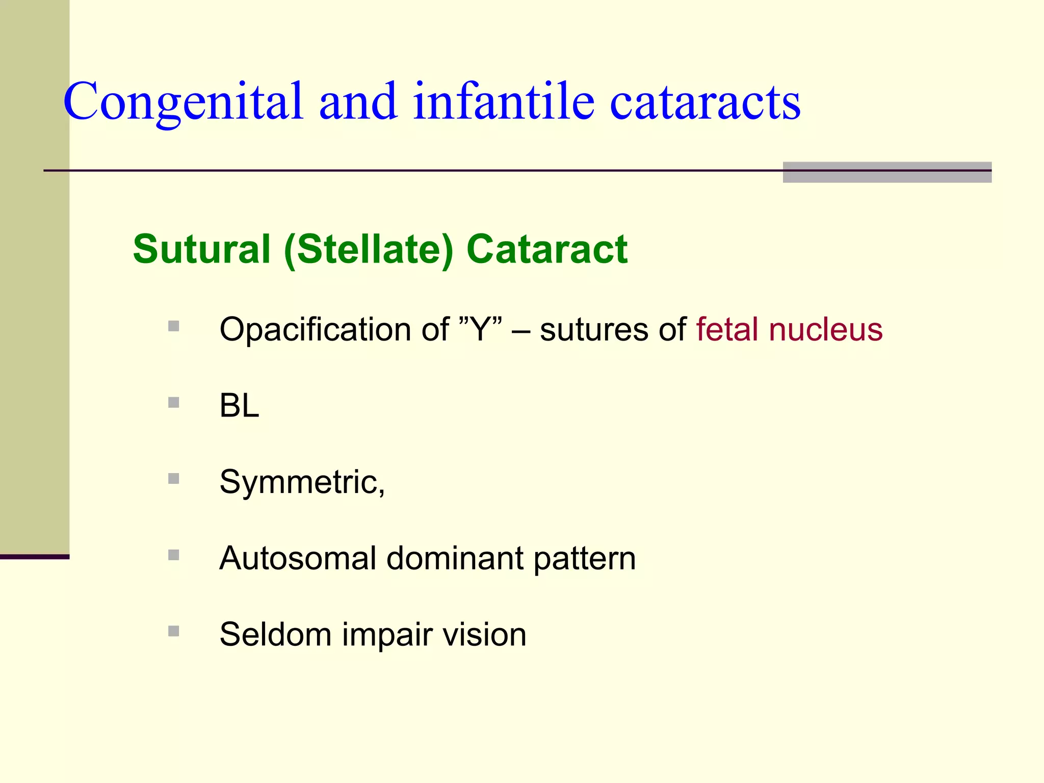 Congenital & infantile cataract | PPT