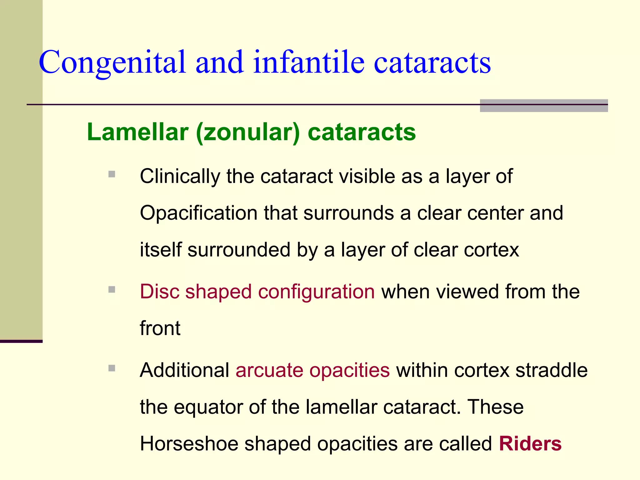 Congenital & infantile cataract | PPT