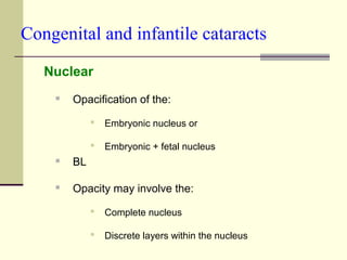Congenital & infantile cataract | PPT