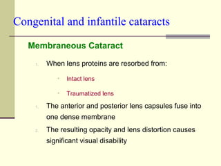 Congenital & infantile cataract | PPT