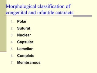 Congenital & infantile cataract | PPT