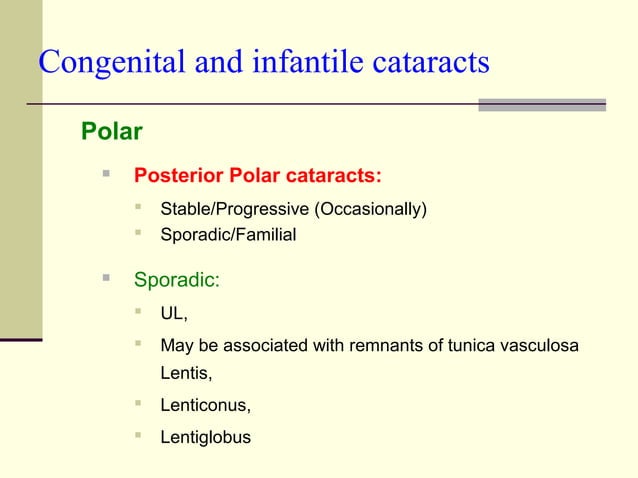 Congenital & infantile cataract | PPT