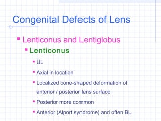 Congenital defacts of the lens | PPT