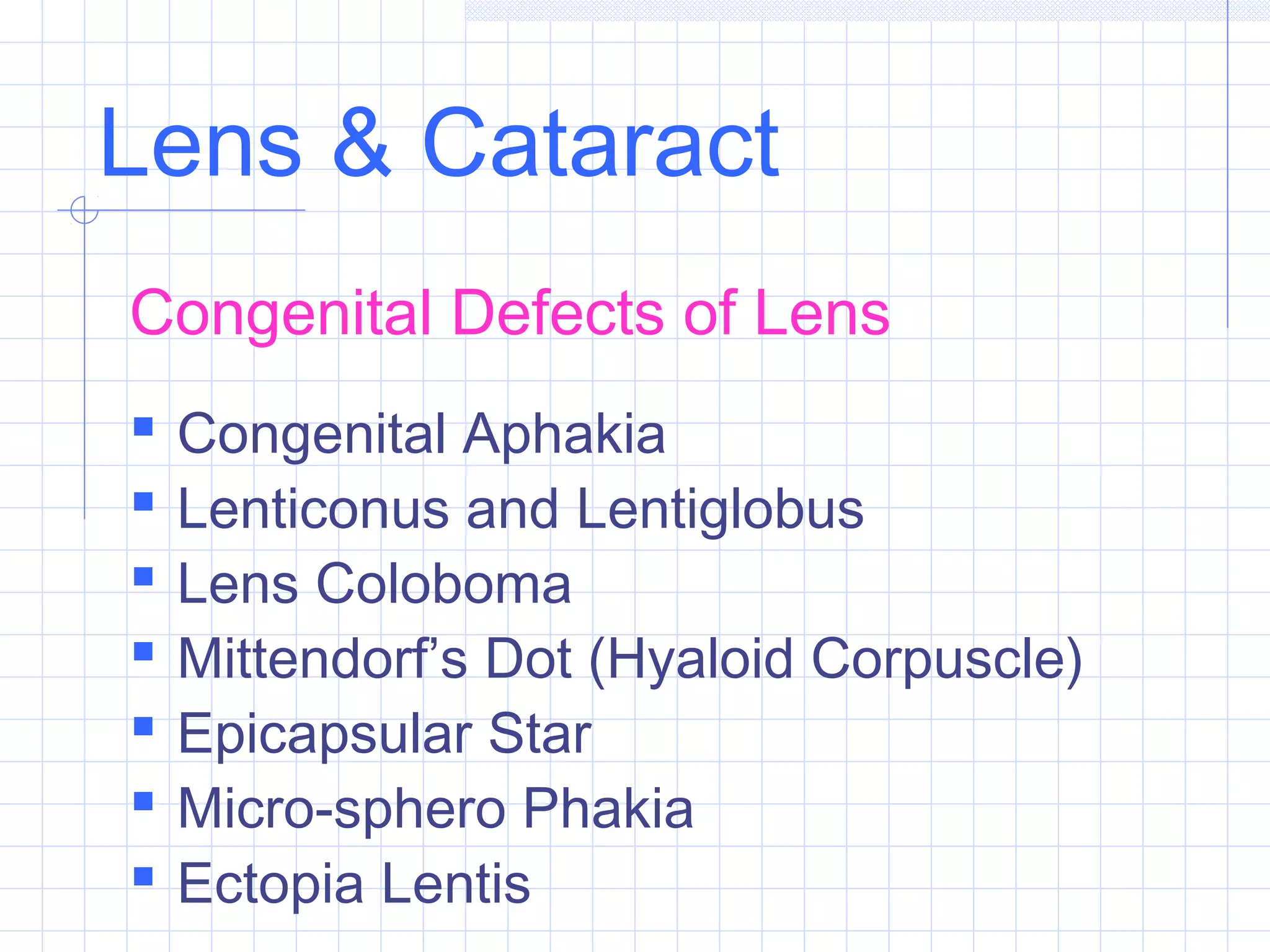 Congenital defects of the lens | PPT
