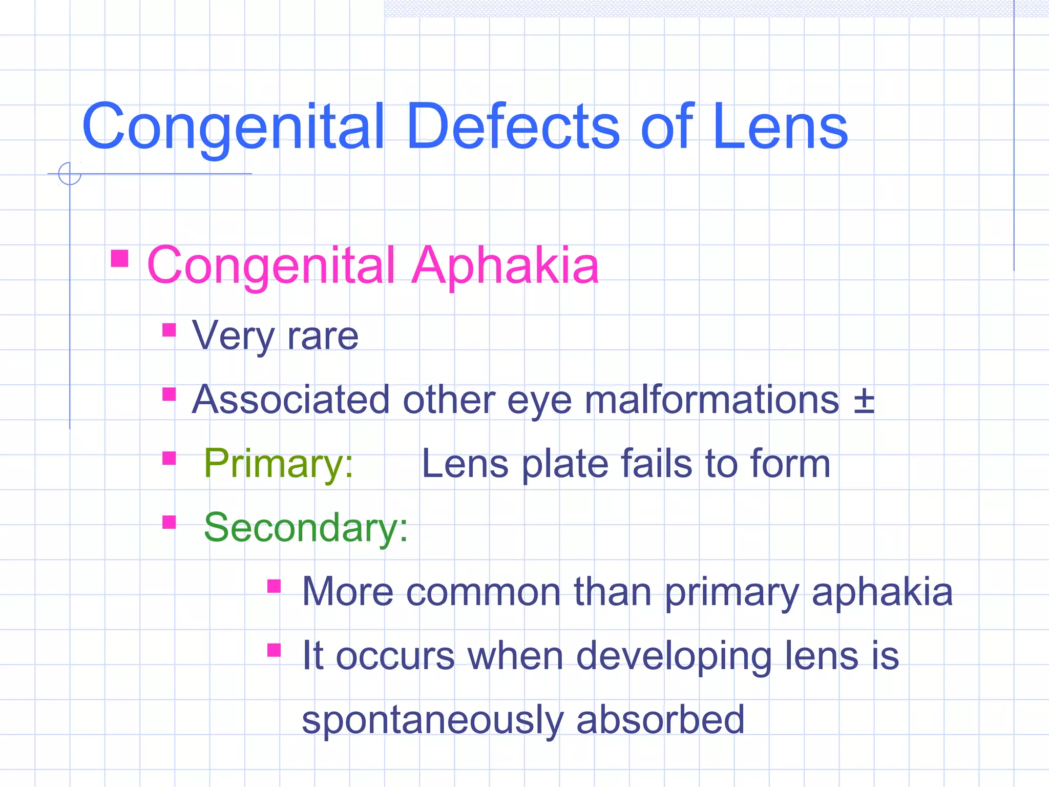 Congenital defects of the lens | PPT