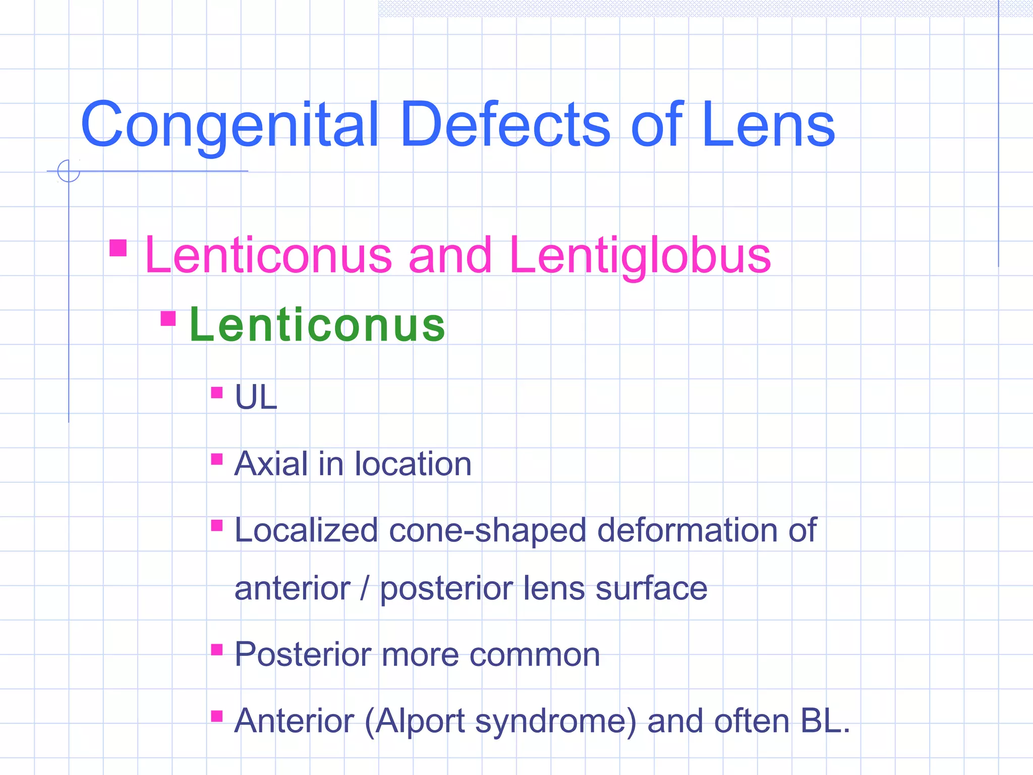 Congenital defects of the lens | PPT